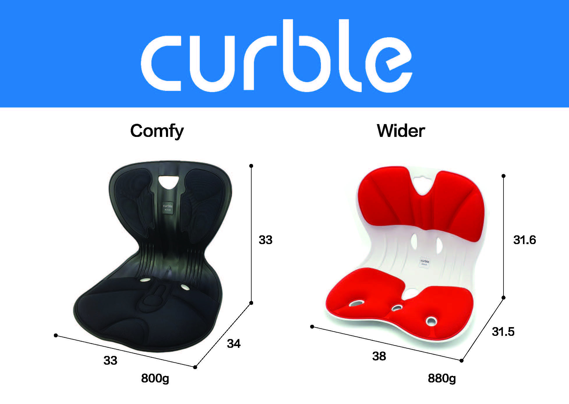 ABLUE Curble Posture Correcting Chair | Comfy Red - JML Singapore ...